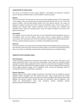 Asanas - yoga teacher training course project work karuna yoga vidya ...