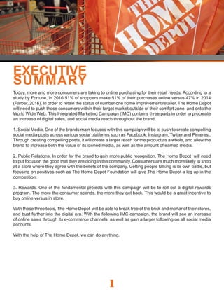 IMC 610 - The Home Depot IMC Campaign | PDF