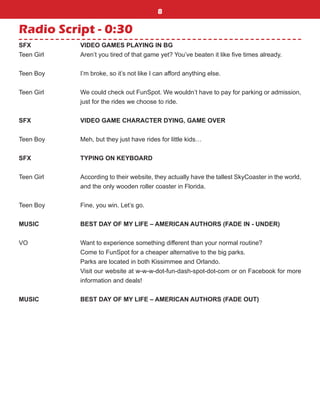 FUNSPOT THEME PARKS | IMC 615 - Creative Strategy & Execution | PDF ...