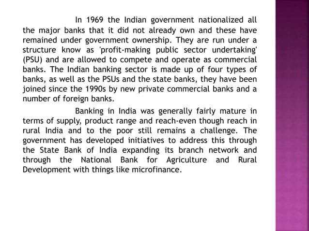 Indian banking structure | PPTX