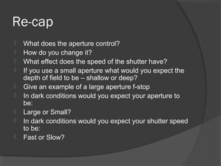 Photography: As aperture shutter speed depth of field | PPT