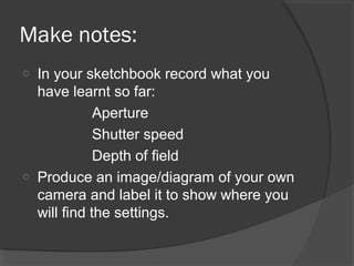 Photography: As aperture shutter speed depth of field | PPT
