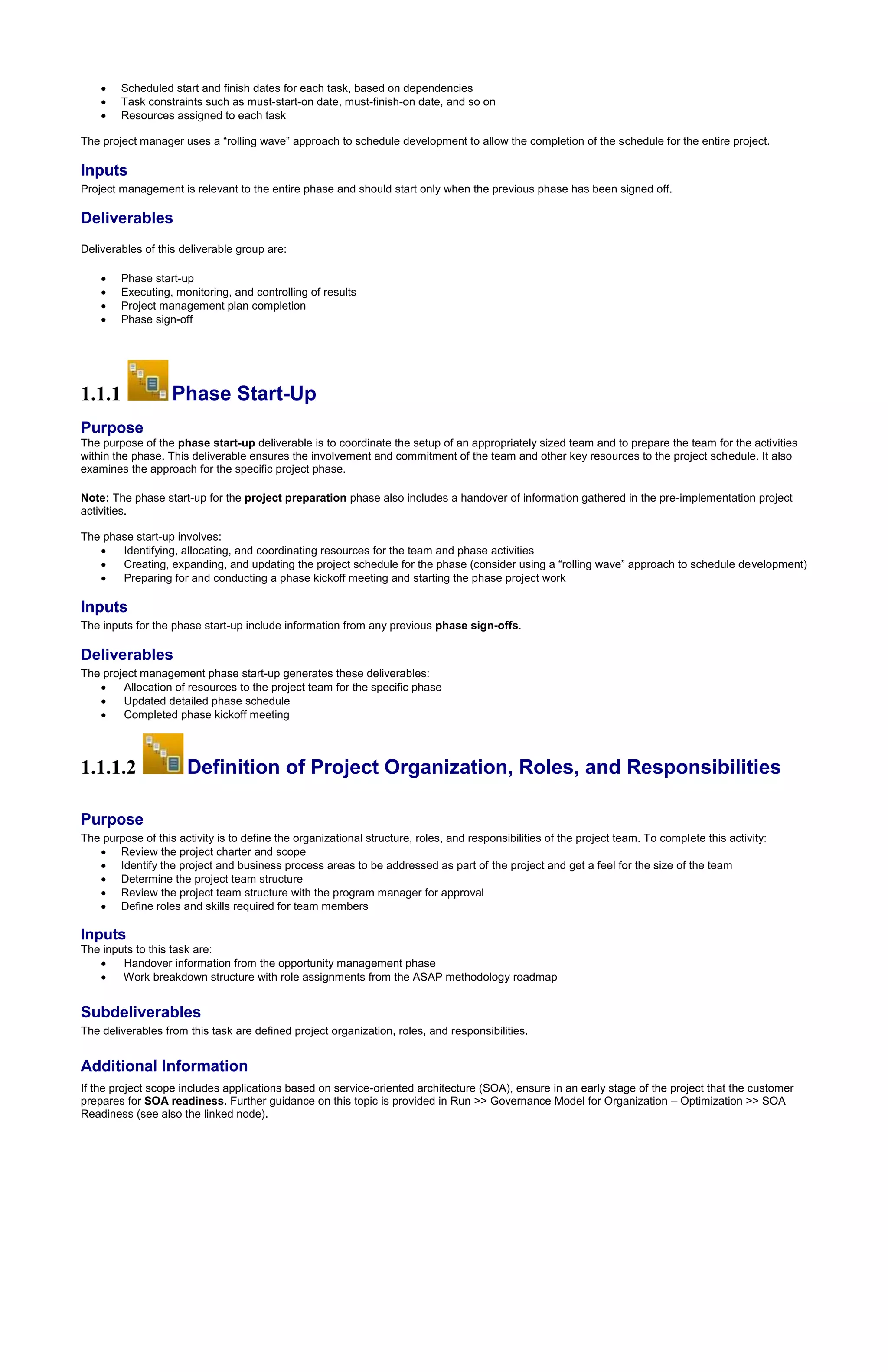 Asap methodology 1st phase- project preparation | PDF