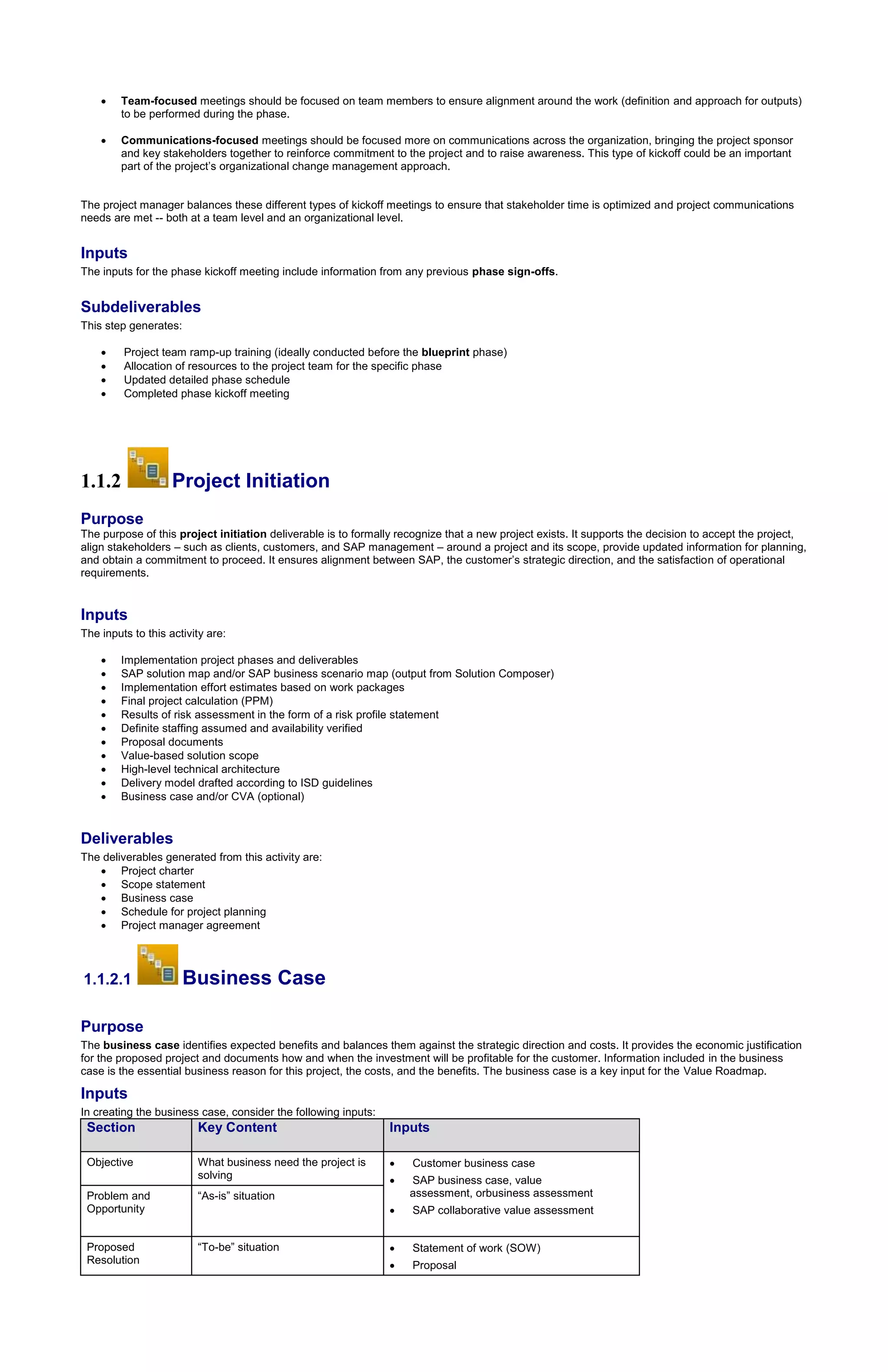 Asap methodology 1st phase- project preparation | PDF