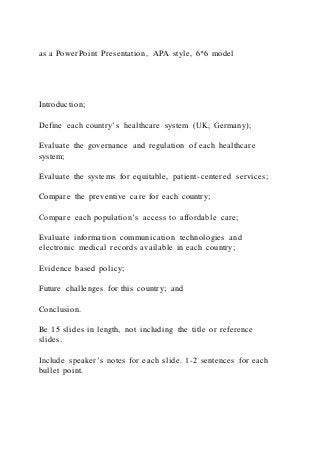 as a PowerPoint Presentation, APA style, 66 model Introdu | DOCX