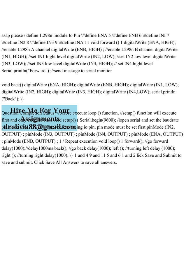 asap please define 1.298n module Io Pin #define ENA 5 #def.pdf | Free Download