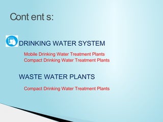 Compact and Mobile Water Treatment Plant | PPT