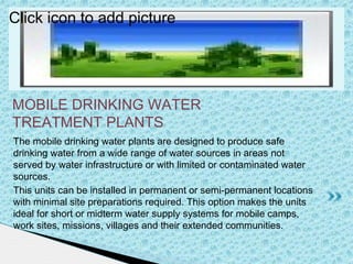 Compact and Mobile Water Treatment Plant | PPT