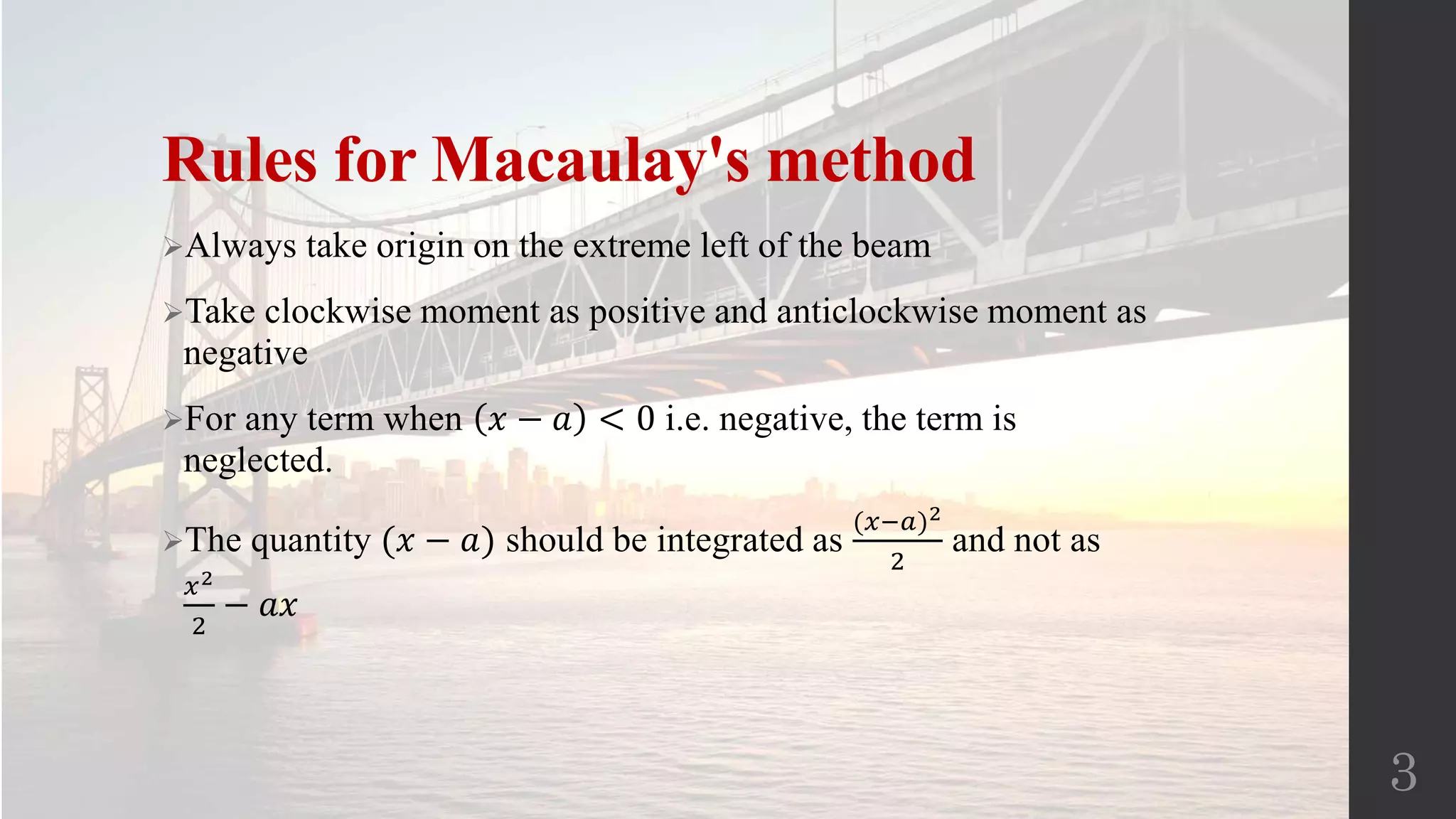 Macaulay's Method | PPTX