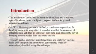 Macaulay's Method | PPTX