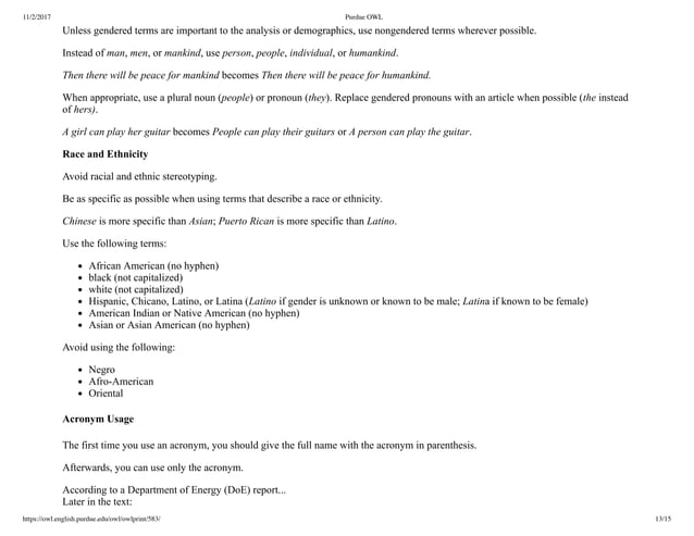 ASA Format by Purdue Owl | PDF