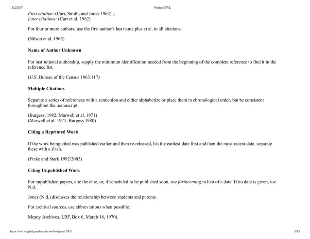 ASA Format by Purdue Owl | PDF