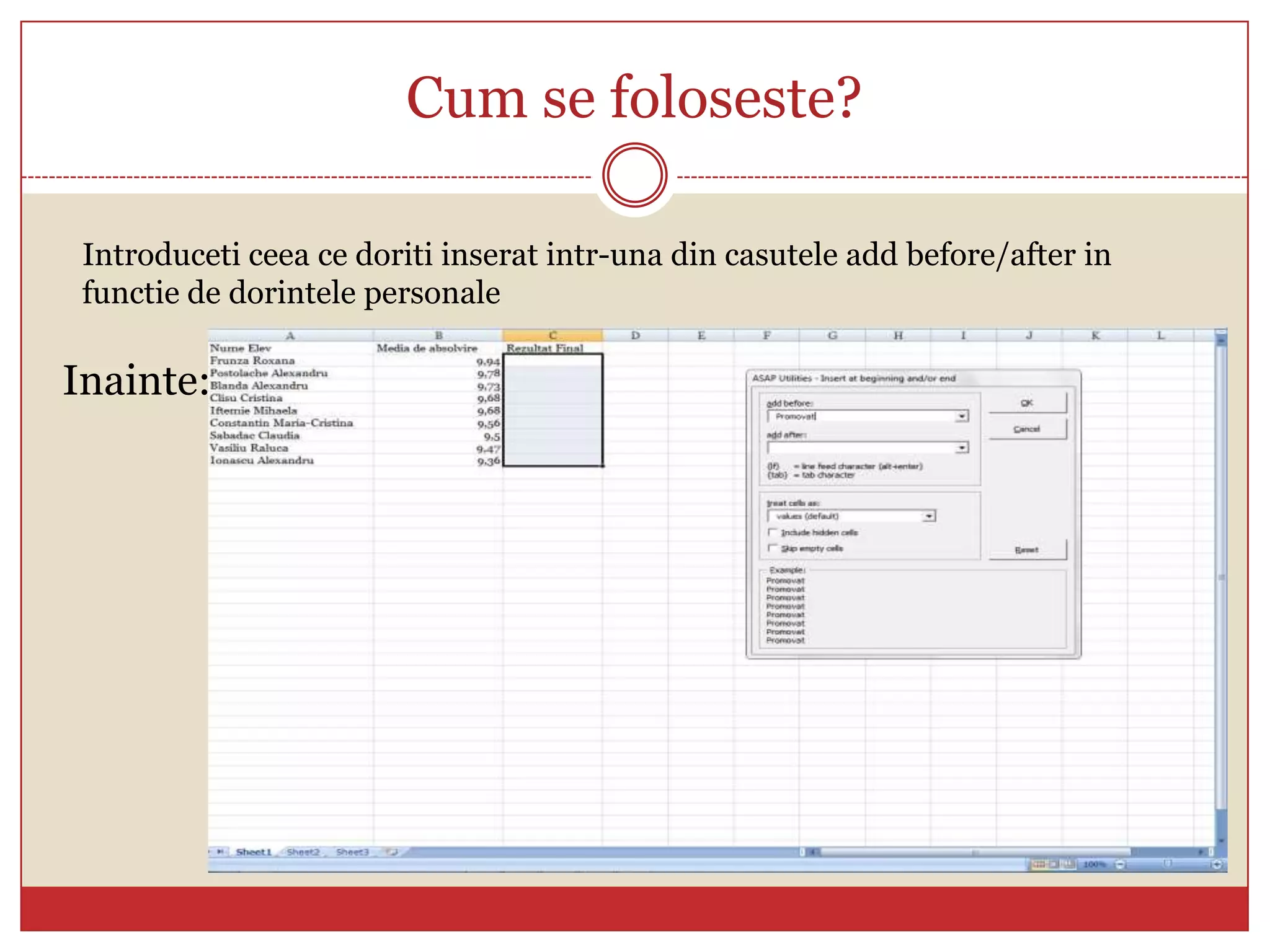 Advanced Insert In Excel Using Asap Utilities Ppt