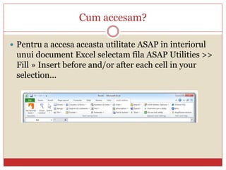Advanced Insert in Excel using ASAP Utilities | PPTX