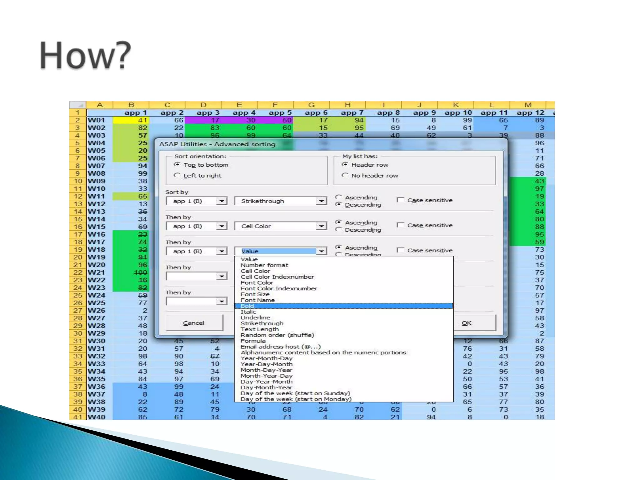 Asap utilities advanced sorting | PPTX