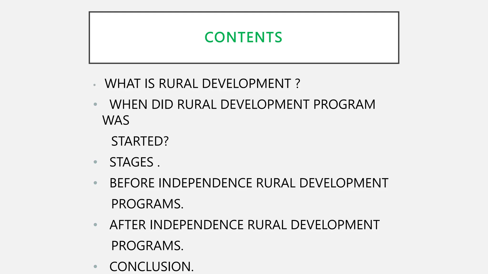 Rural development programs | PPTX