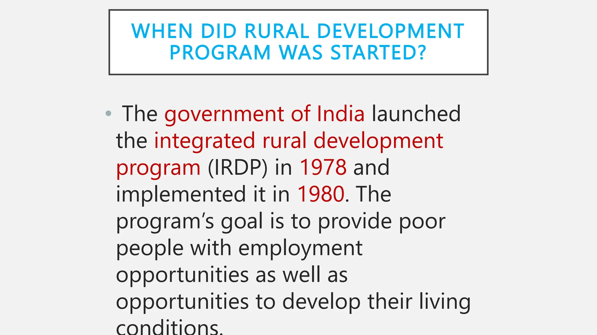 Rural development programs | PPTX