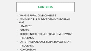 Rural development programs | PPTX