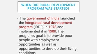Rural development programs | PPTX