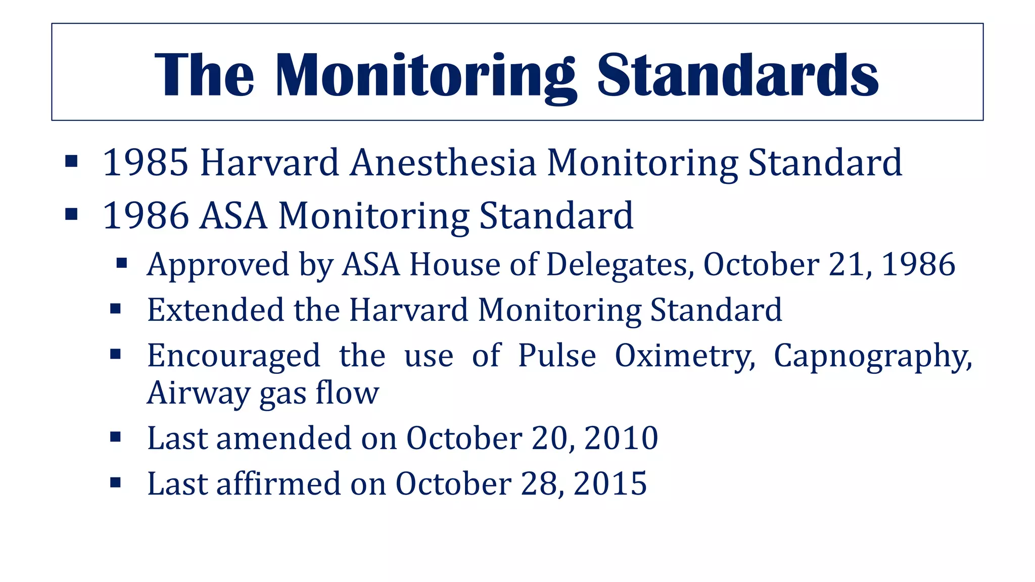 ASA recommended monitoring | PDF