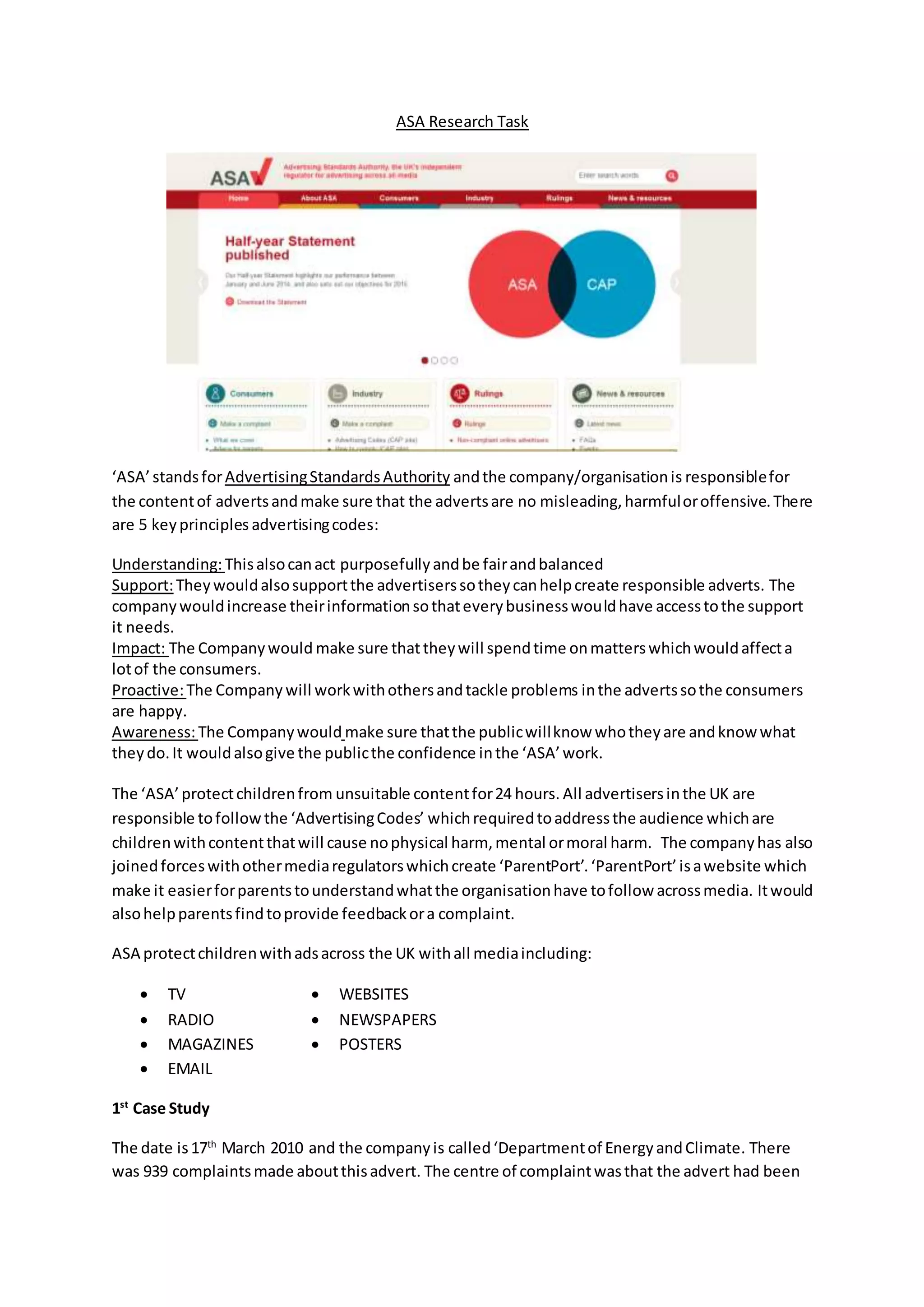 ASA Research Task | DOCX