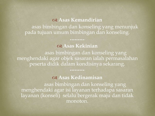 Ppt Tujuan dan Asas-asas BK | PPTX