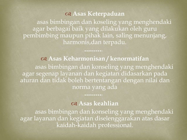 Ppt Tujuan dan Asas-asas BK | PPTX