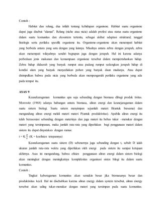 Asas asasdancabang2ilmuekologi kelompok4 | DOCX