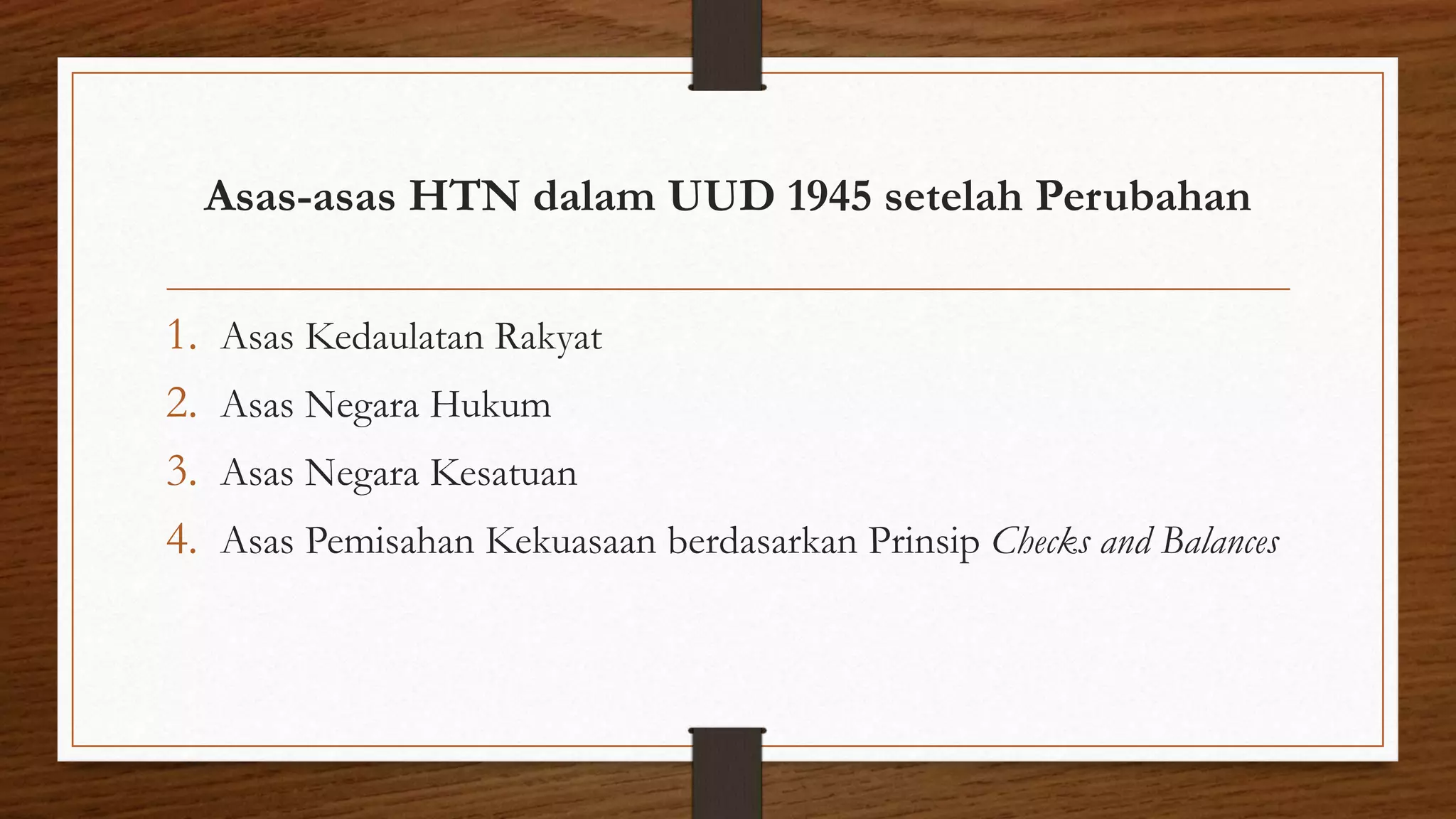 Asas asas htn dalam uud 1945 setelah perubahan | PPTX