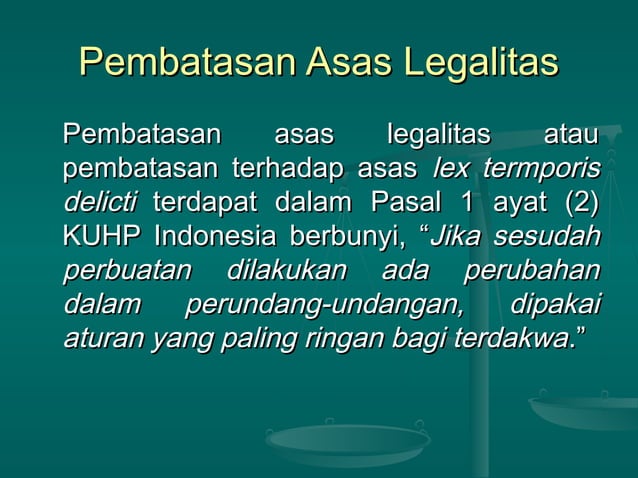Asas Asas Hukum Pidana | PPT