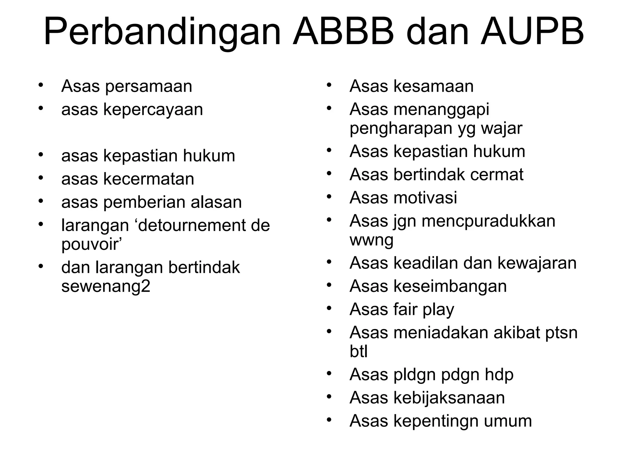 Asas asas umum pemerintahan yang baik | PPT