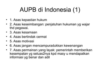 Asas asas umum pemerintahan yang baik | PPT