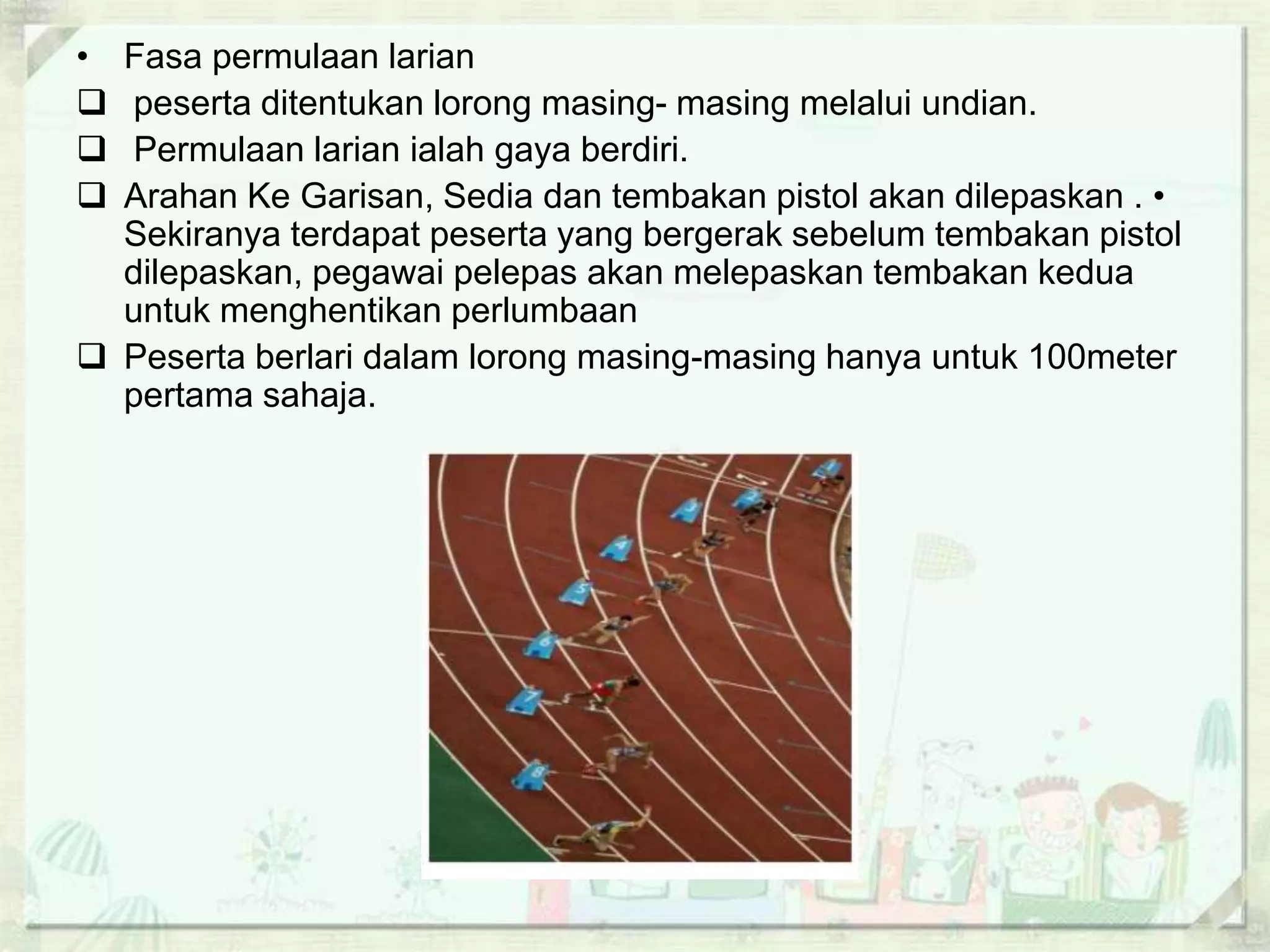 Asas acara balapan : LARIAN JARAK SEDERHANA | PPTX
