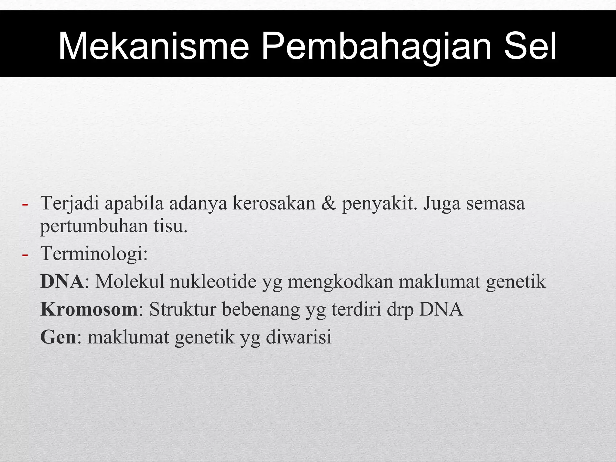 ASAS ANATOMI & FISIOLOGI - Peringkat Sel | PPT