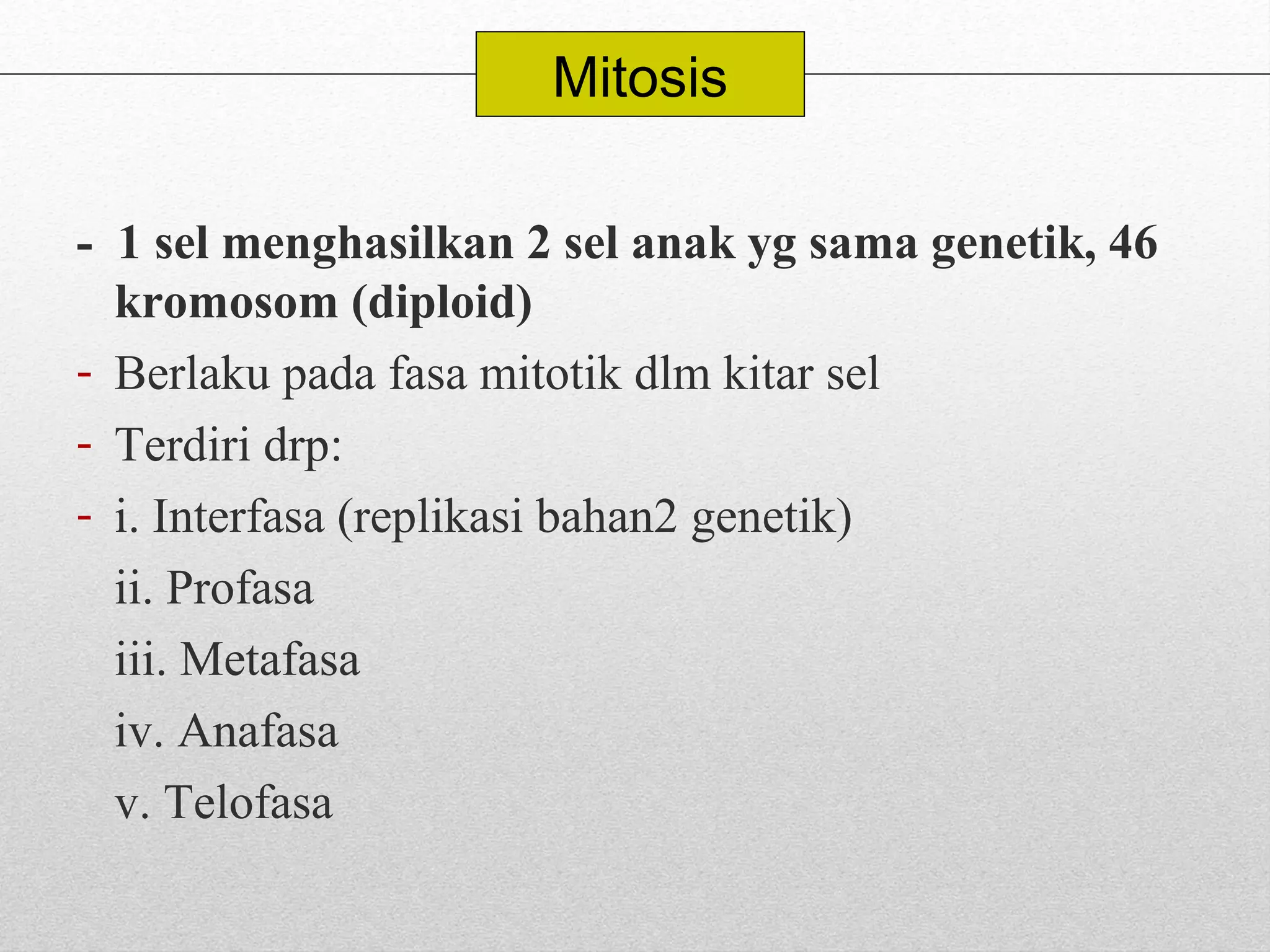 ASAS ANATOMI & FISIOLOGI - Peringkat Sel | PPT