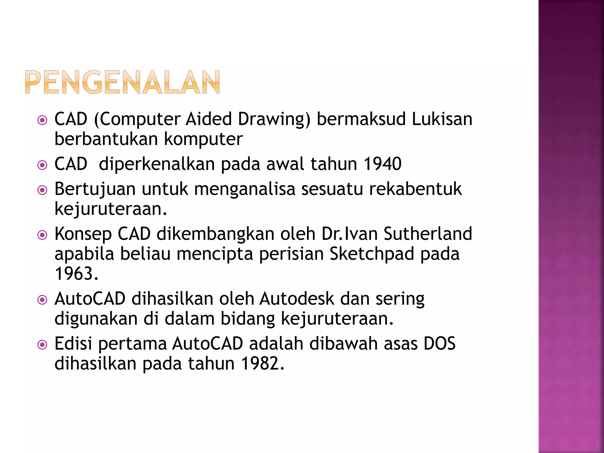 Asas autocad 2D | PPTX