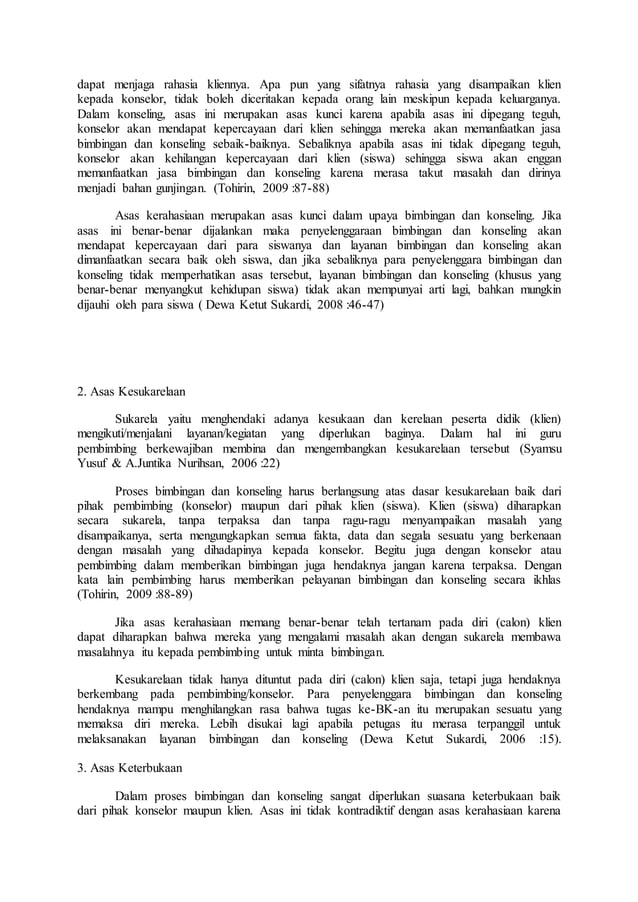 Asas bimbingan dan konseling | PDF
