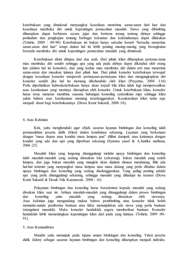 Asas bimbingan dan konseling | PDF