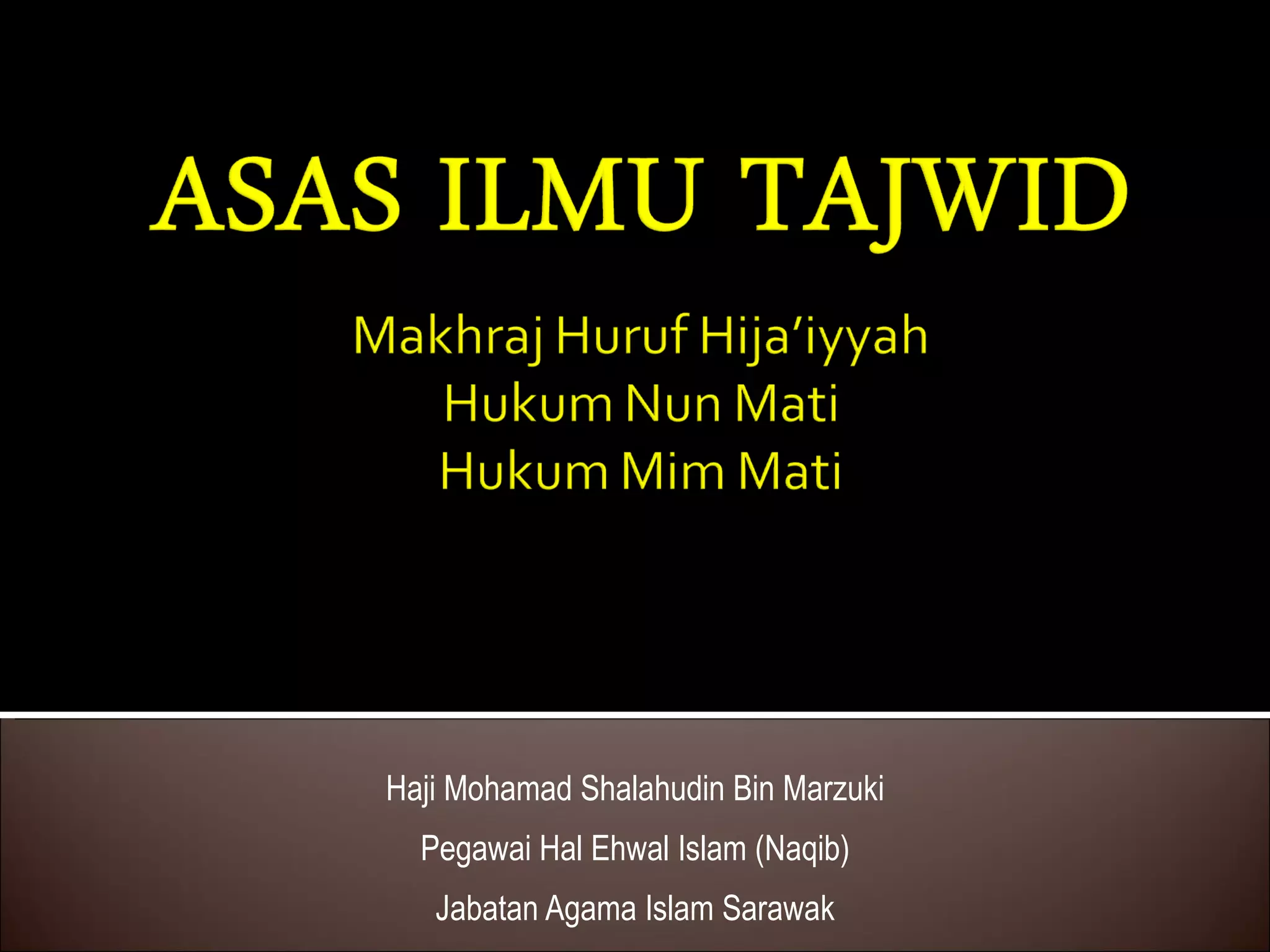 Ilmu Tajwid | PPT