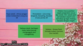 Asas lakonan (watak dan perwatakan) - Drama dalam Pendidikan BMMB3083 ...