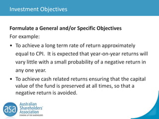 Develop an Investment Strategy for your SMSF | PPTX