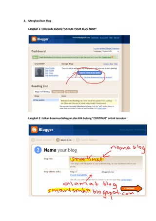 Asas pembinaan blog | PDF