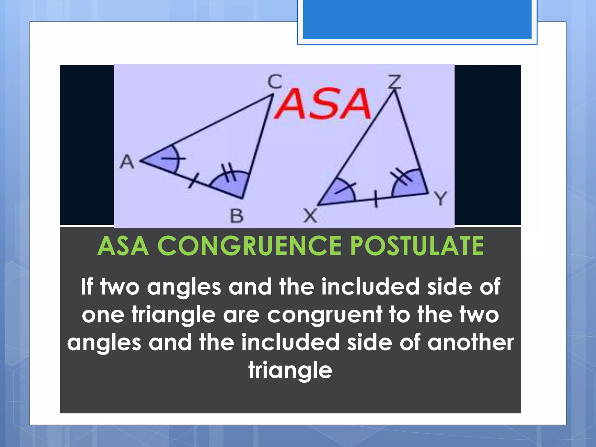 ASA, SAS,AAS,SSS | PPTX