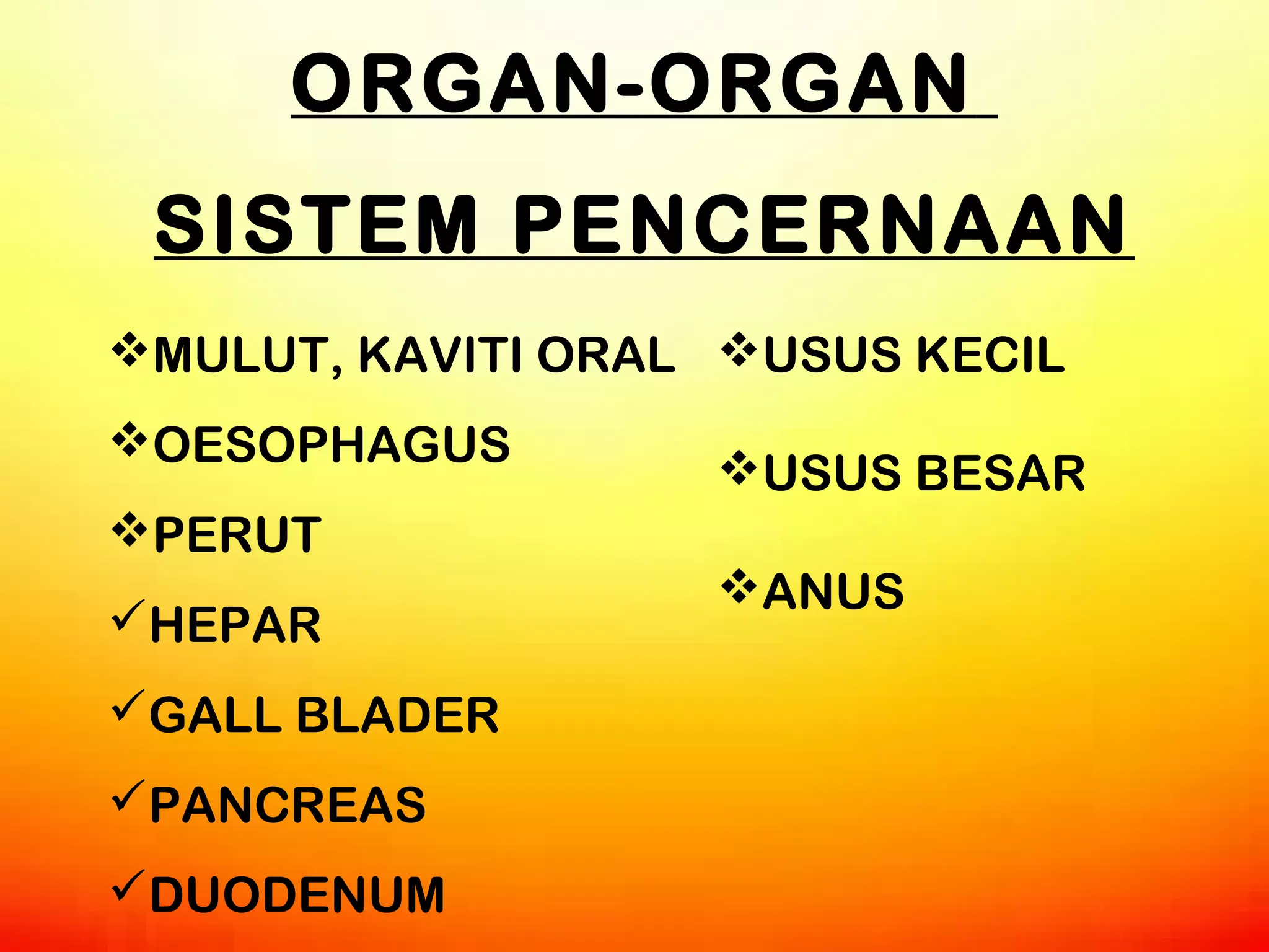 Asas sistem pencernaan | PPT