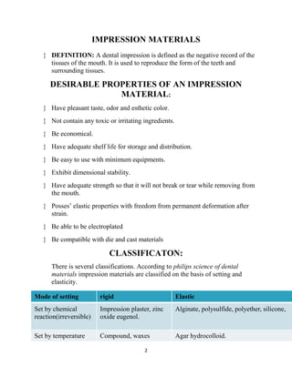 dental impression | DOCX