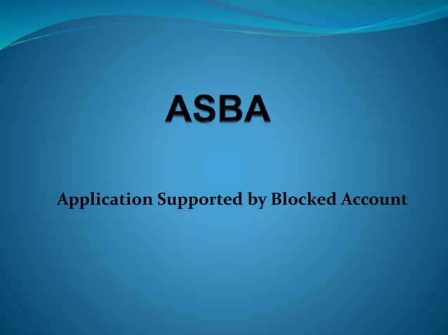 ASBA | PPTX | Business Banking & Finance | Business