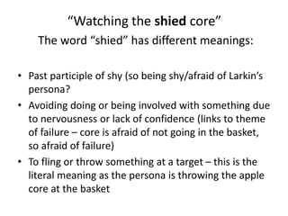 "As Bad As A Mile" by Philip Larkin | PPTX