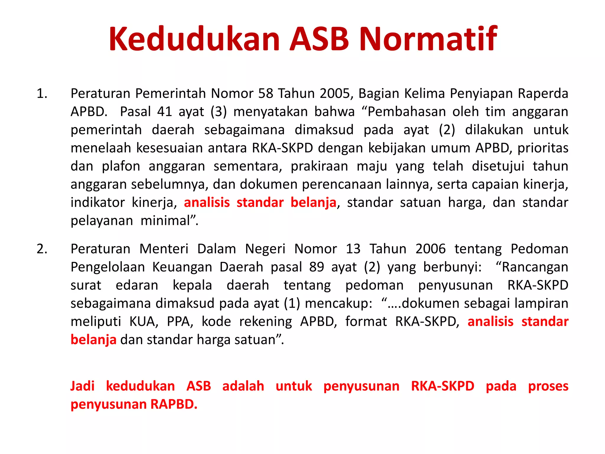 ASB dalam Perencanaan dan Penganggaran | PDF