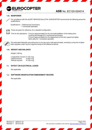 ASB Nº EC120-52A014 - Alert Service Bulltin - Subject - DOORS - Sliding ...
