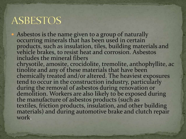 Asbestos | PPTX